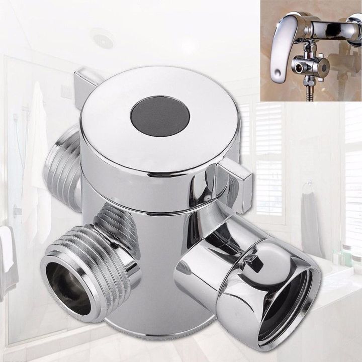 1/2 Inch Bidet Switch Arm Mounted T-adapter 3-Way Connector Shower Head ...