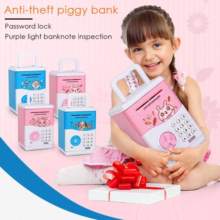 Electric Password Lock Coin Box, Mini ATM For Kids Piggy Bank | Daraz ...
