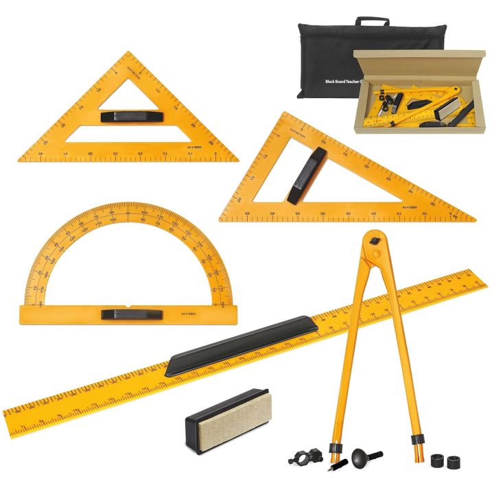 Isomars Black Board/White Board Geometry Set - (Big Size) - With Bag ...