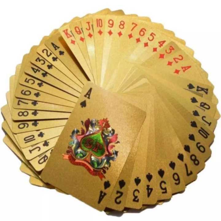 24K Gold Plastic Waterproof Playing Cards | Daraz.com.np