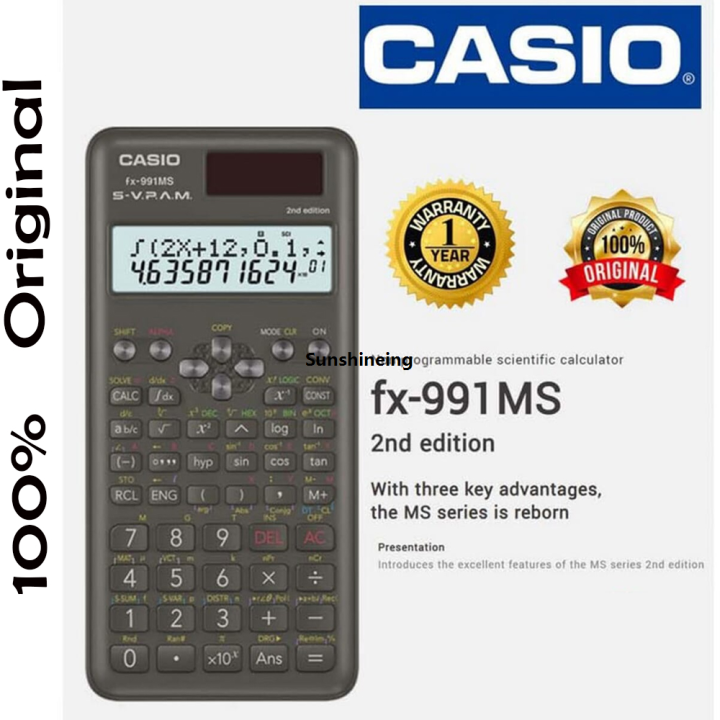 Original Casio fx-991MS / fx-991 MS / Fx 991ms / fx991ms calculator 2nd ...