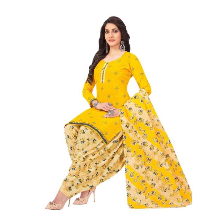 Kurta Suruwal With Shawl Set For Women Printed (Unstitched) | Daraz.com.np