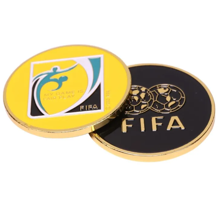 Kids Adults Football Pattern Side Toss Coin Double Sided Pick Edge ...