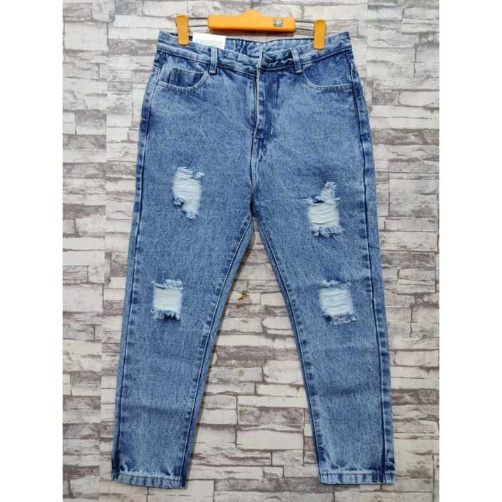 Dark Blue Distressed Grunch Jeans Pant/ Boyfriend Jeans | Daraz.com.np