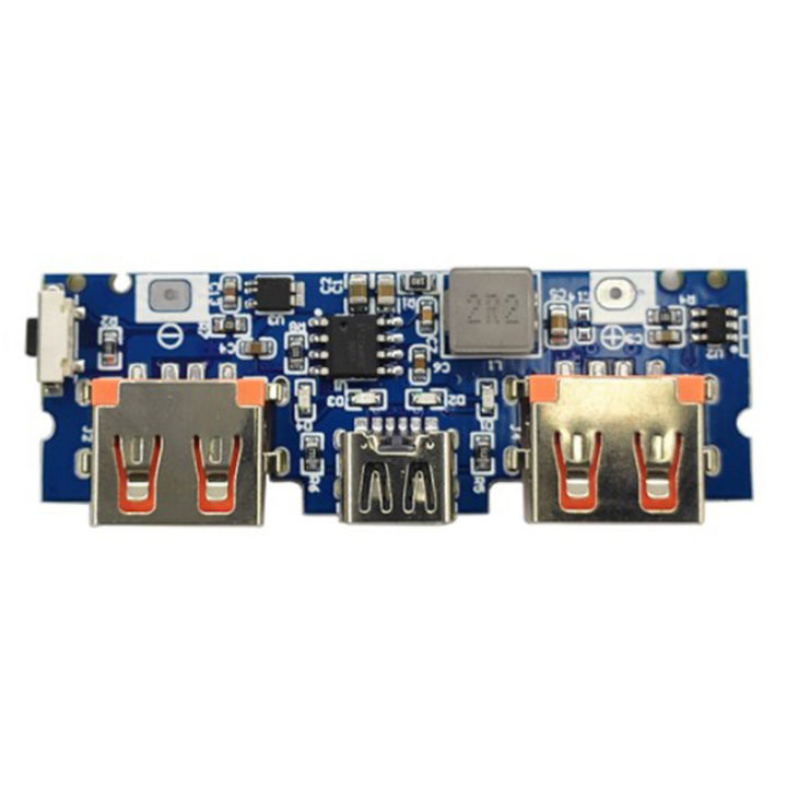 Lithium Battery Charger Board LED Dual USB 5V 2.4A Micro/Type-C USB ...