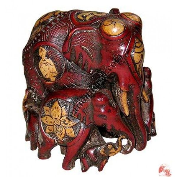 Elephant Family Antique Colour Resign Statue Small Size | Daraz.com.np