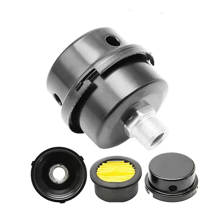High-quality Muffler Air Compressor Canister Filter Metal Pneumatic ...