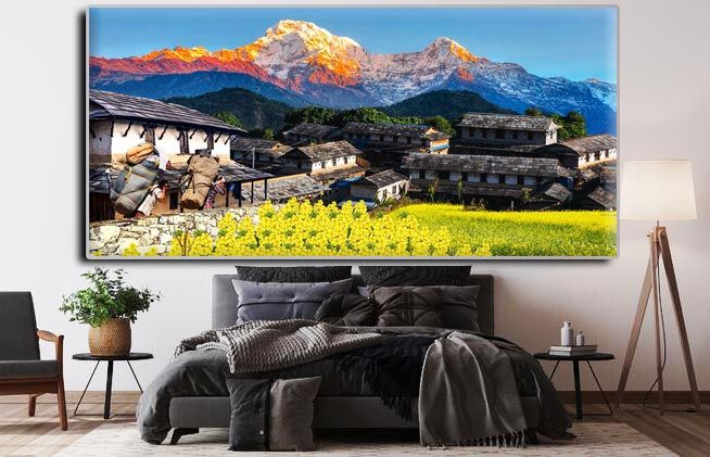 Village Traditional Nepali Cultural Wall Sticker | Daraz.com.np