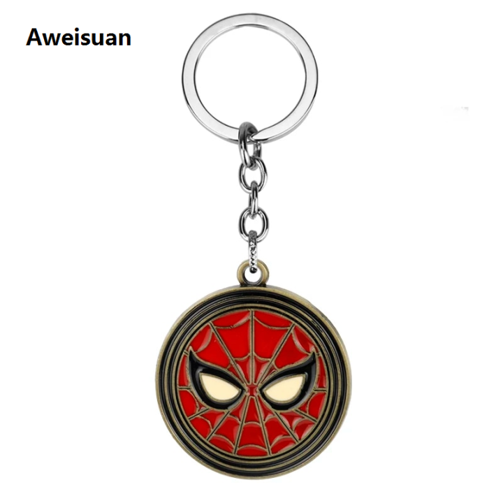 Aweisuan 【ZOETN-HOT TOY Store】Marvel Super Spiderman Keychain Avengers ...