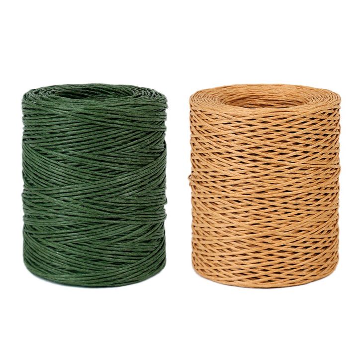 2x 1.0mm Light Brown/Green Floral Bind Wire Wrap Twine Handmade Iron ...