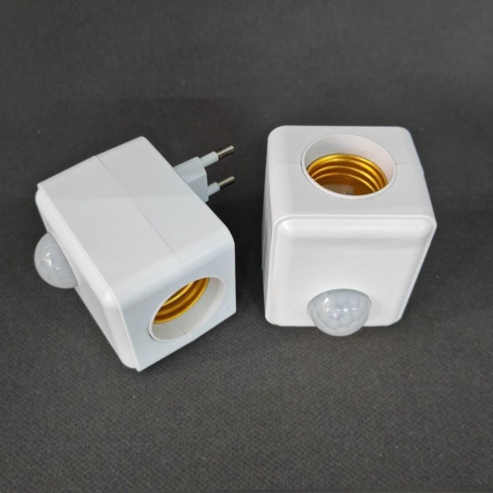 Home E27 Screw Cap Socket Human Induction Wall Plug Light Bulb Holder ...