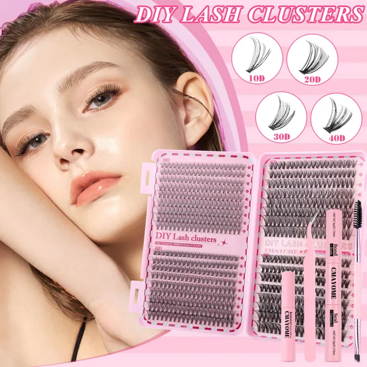 DIY Eyelash Extension Kit,False Eyelash Set,Eyelash Glue Seal Tweezers ...