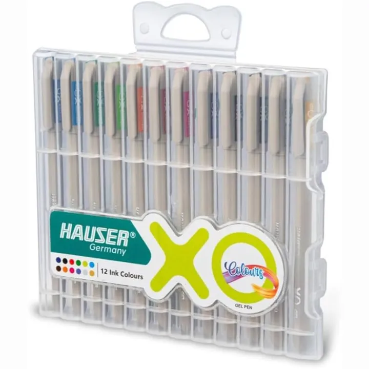 Kitab Kalam Hauser XO Gel Pens 12 Colour Assorted | Daraz.com.np