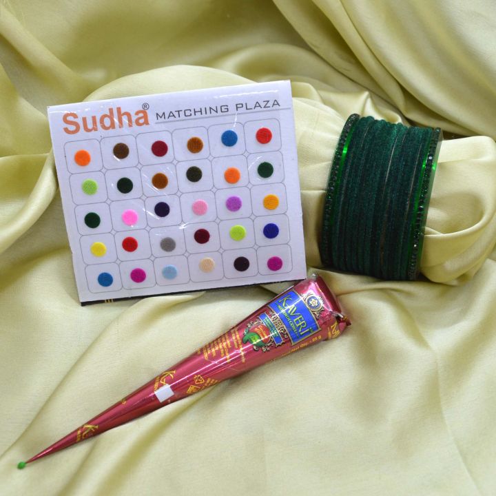 Shrawan Special Green Velvet Bangles/ Chura Set for Women | Daraz.com.np