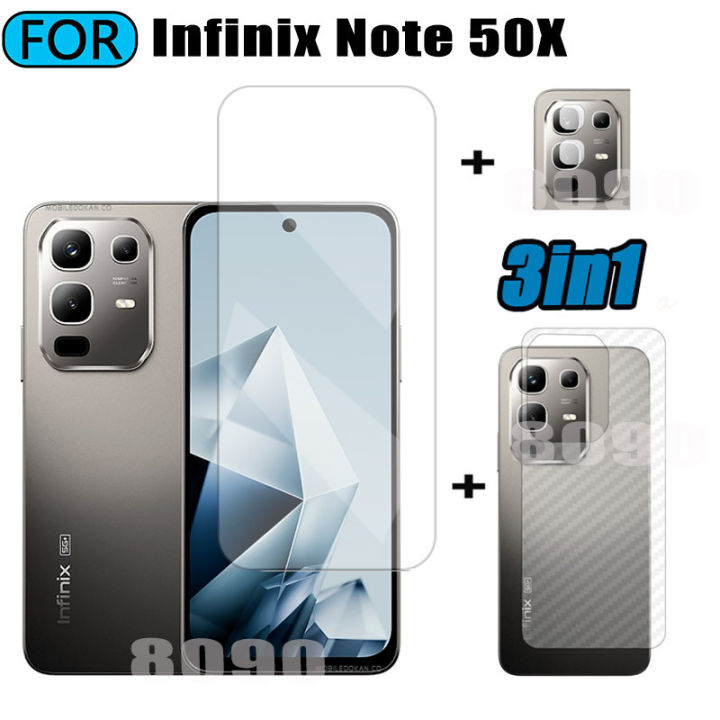 Infinix Note 50X Tempered Glass 3 in 1 Screen Protector for Infinix ...