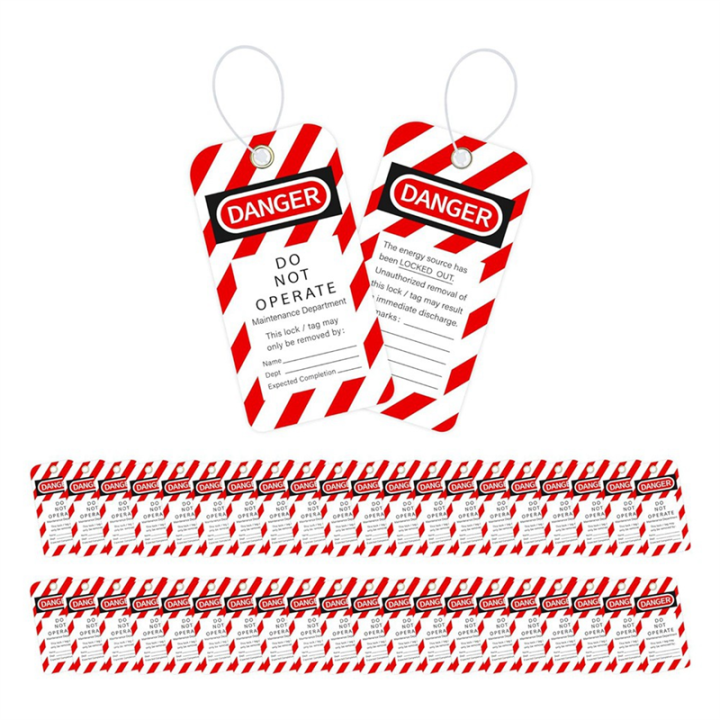 Lockout Tagout Tags 3 X 5.75-Inch, 40 Danger Do Not Operate Tags with ...