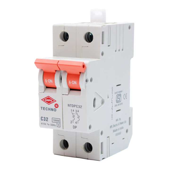 White HPL Techno 32A DP MCB | Daraz.com.np