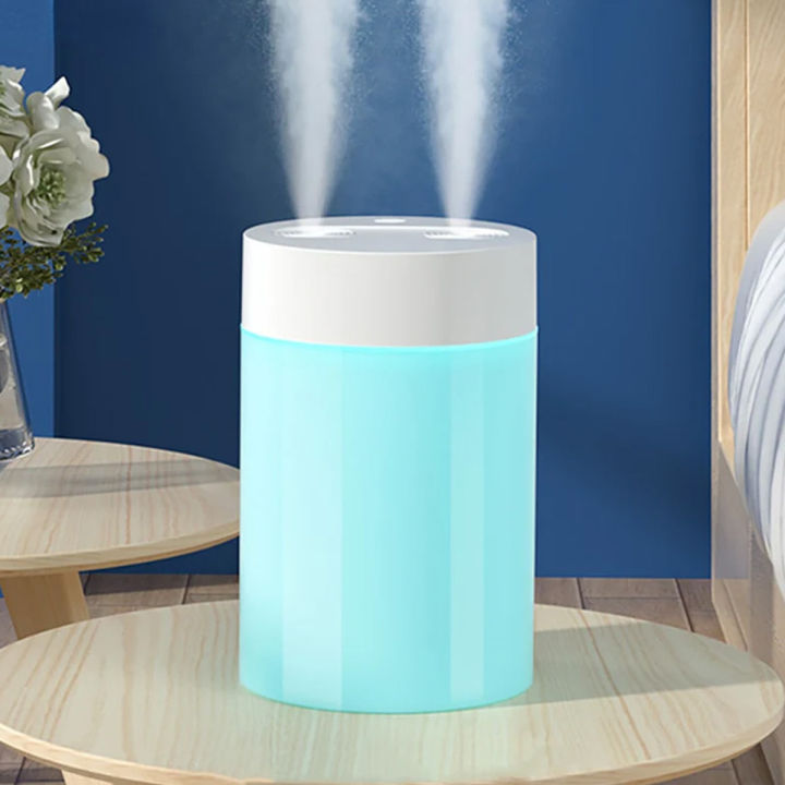 1600ML USB Air Humidifier Double Nozzle Quiet Diffuser Ultrasonic ...