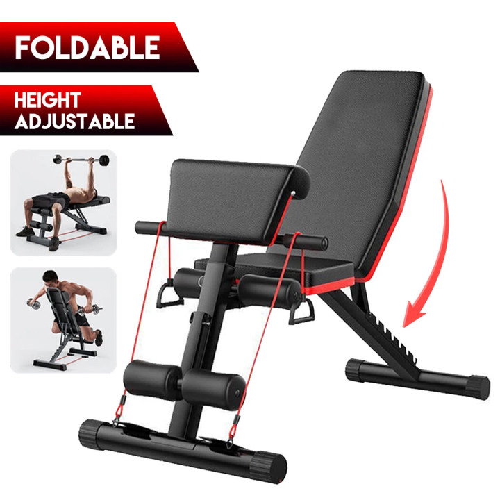 Incline Decline Flat Sit Up AB Fitness Adjustable Workout Training ...