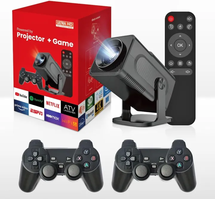 HY320 Mini Andorid Portable Projector with Gaming Console 2 in 1 Gaming ...