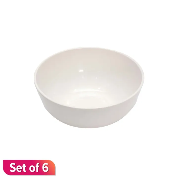 Austa Melamine Plain White Bowl 6 Inch (Set of 6) | Daraz.com.np