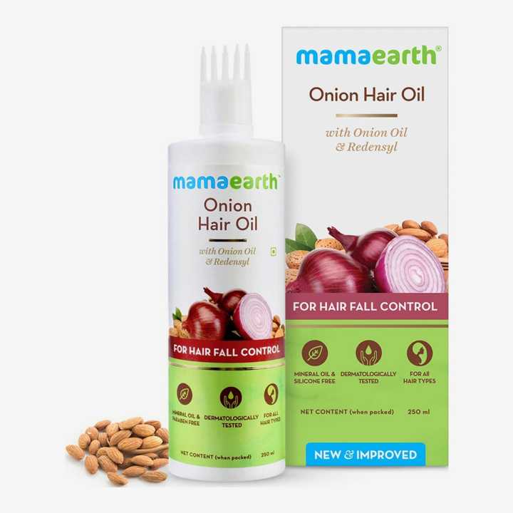 Mamaearth Onion Hair Oil for Hair Regrowth and Hair Fall Control, 250ml | Daraz.com.np