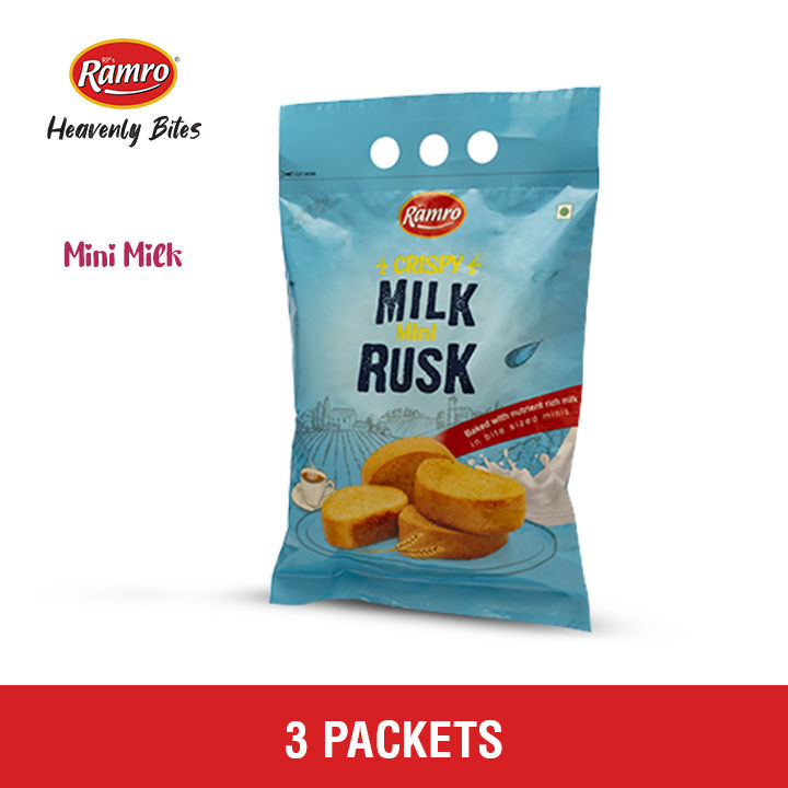 Ramro Rusk Milk Mini 180g X 3 Packets | Daraz.com.np