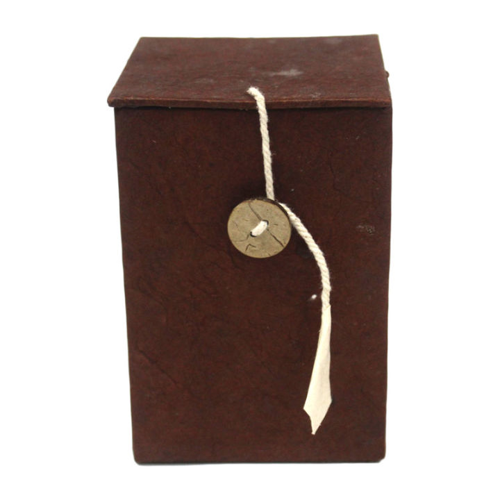 Lokta paper Tea Box Pain Dark Brown Print Design-10x7cm ( height x ...