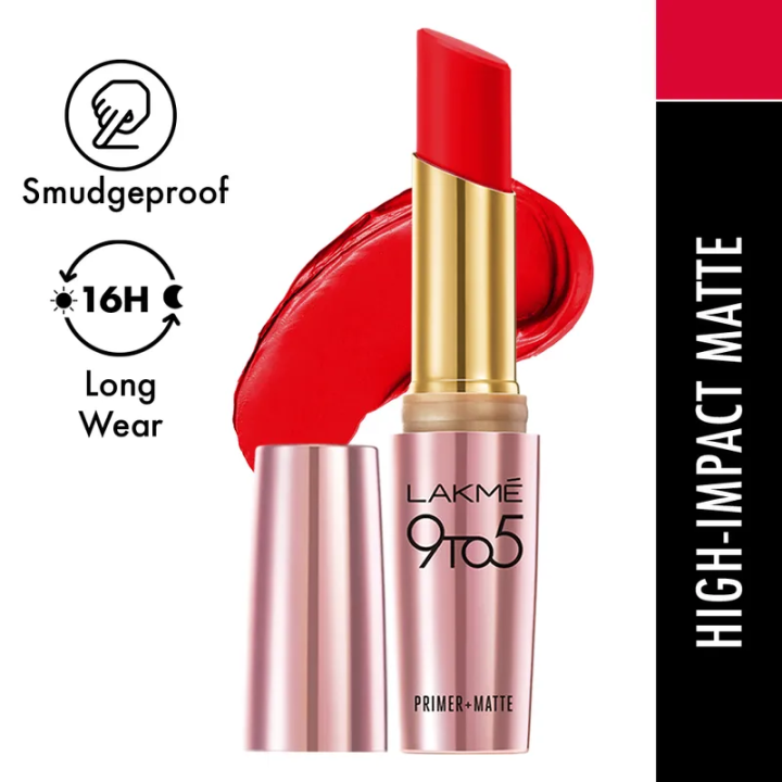 Lakme 9 To 5 Primer Matte MR2 Red Coat Lipsticks 3.6gm Daraz .np
