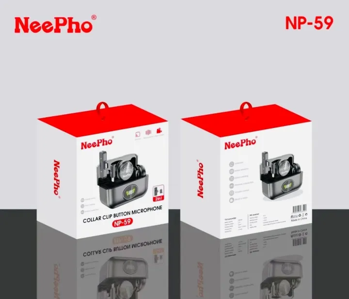 NEEPHO NP-59 Wireless Microphone With Magnetic Clip For Iphone And Type ...