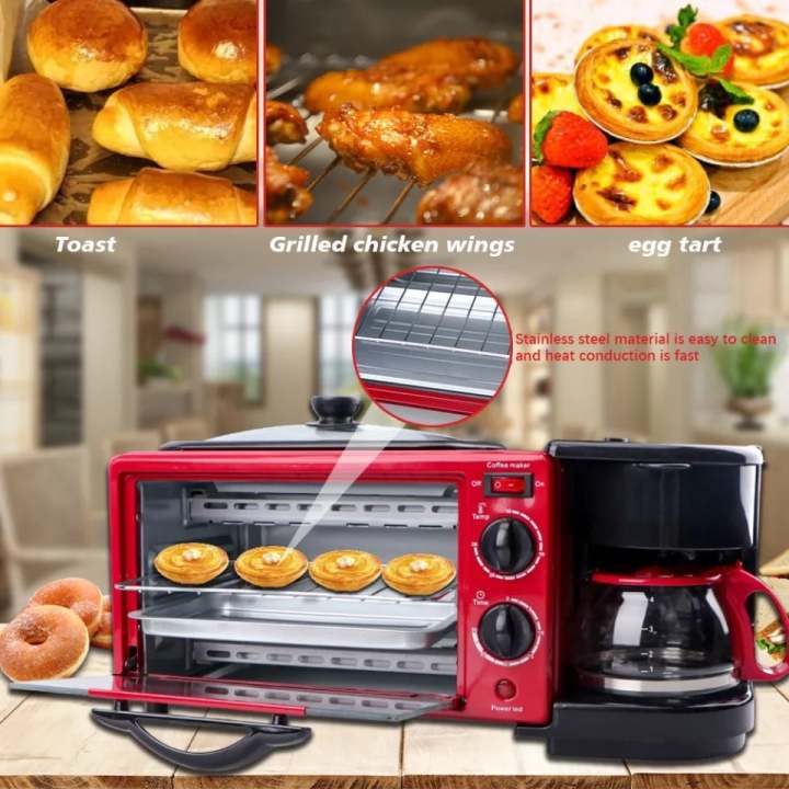Avinas 3 in 1 Home Breakfast Machine Coffee Maker Electric Oven Toaster ...