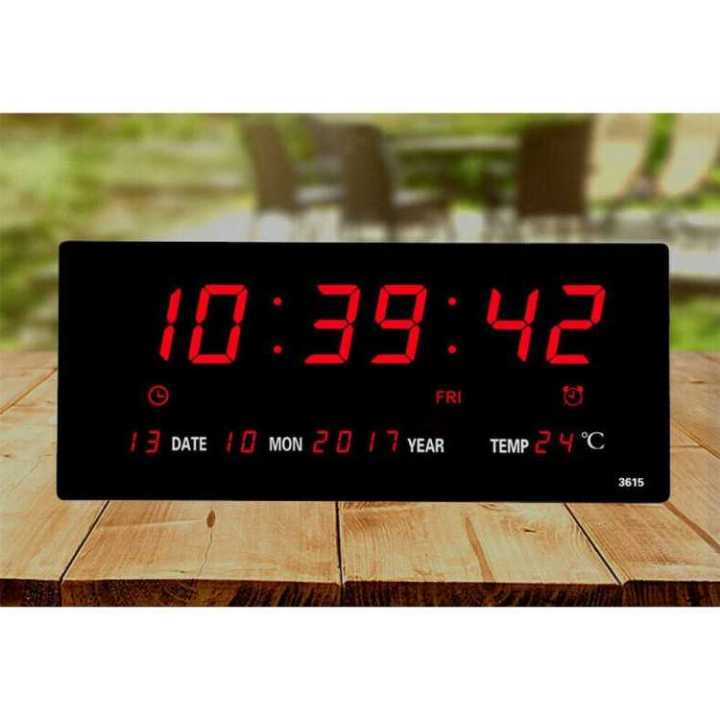 LED Digital Calendar JH3615 Digital LED Wall Clock, Length 36 cm with ...