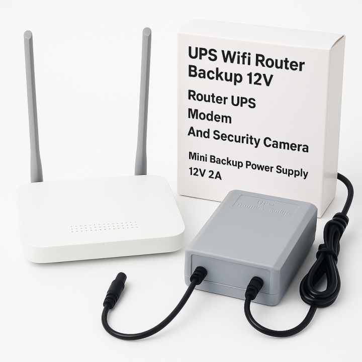 UPS Router Power Barrety Backup Mini UPS for WiFi 12V 2A UPS, Modem UPS ...