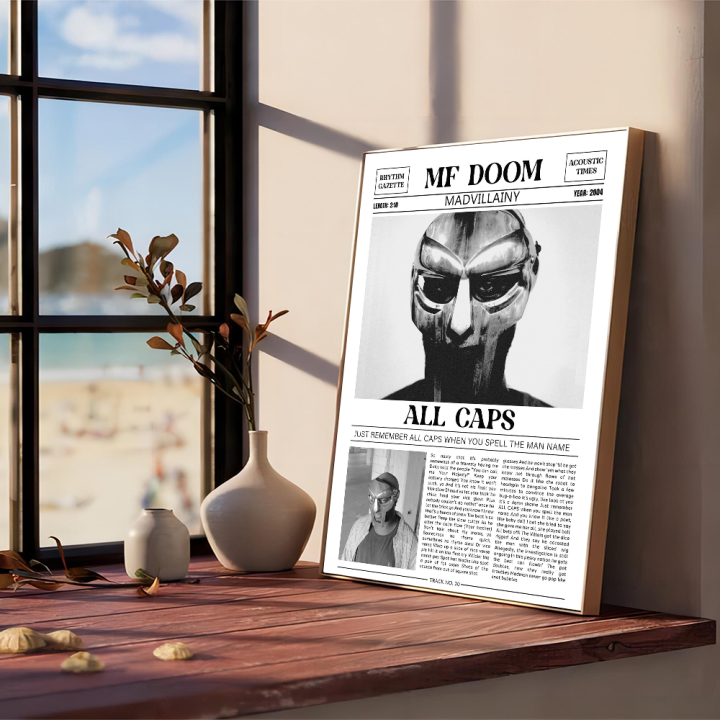 MF Doom Anime Posters Sticky Fancy Wall Sticker for Living Room Bar ...