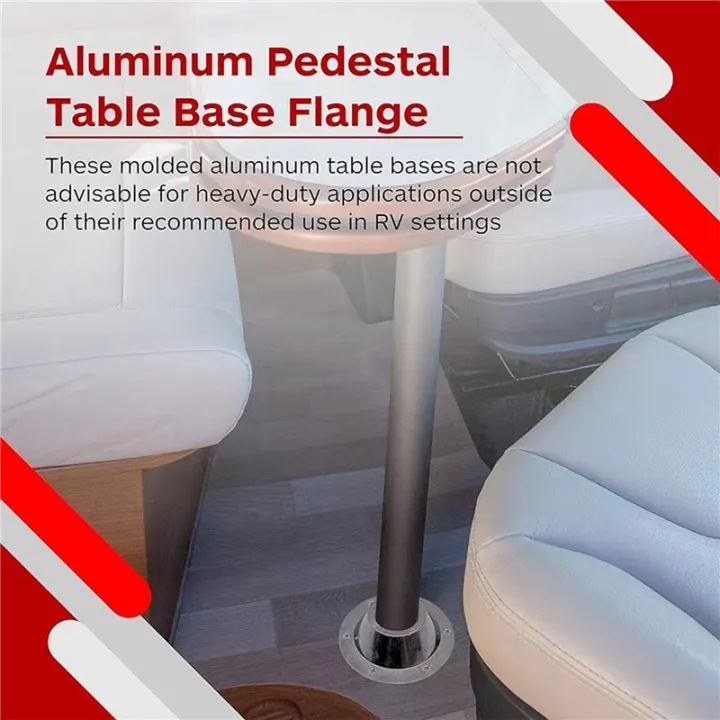 RV Table Base Aluminum Pedestal Table and Floor Mounting Base with 6 ...