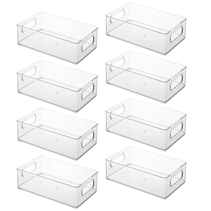 Fridge Storage Organizer Box Stackable Storage Organizer Box Clear Free ...