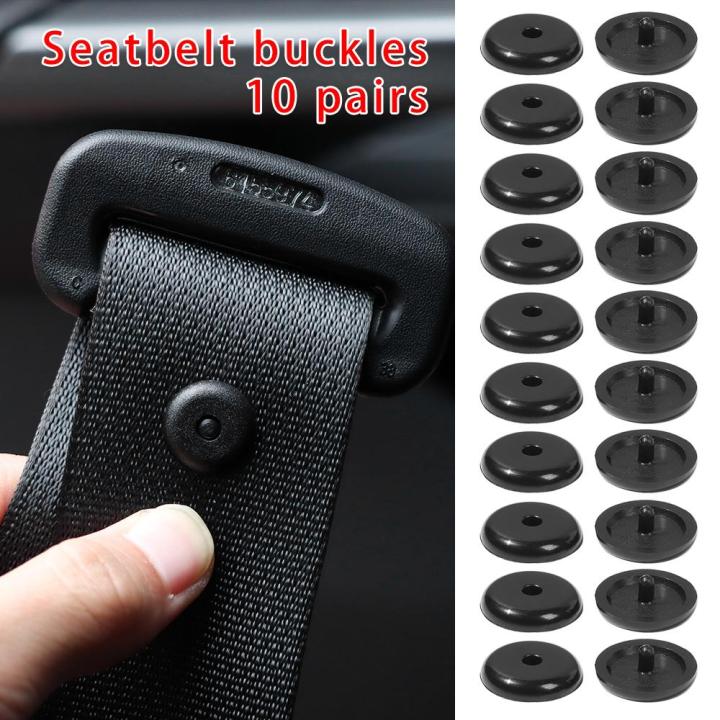 10PCS Stud Stopper Holder Seat Belt Stop Button Clips Fastener Adjuster ...