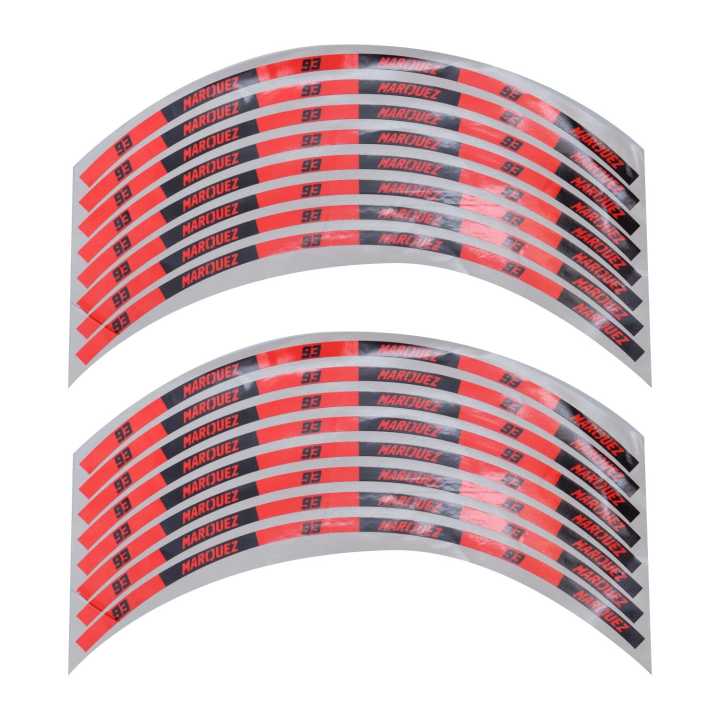 Orange Color Marquez Print Radium Rim Sticker For Duke 350 | Daraz.com.np