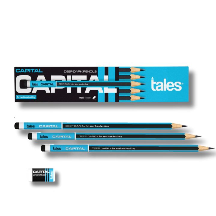 Tales Capital Deep Dark Pencils | 10 Pencils, 1 Eraser | Innovative ...