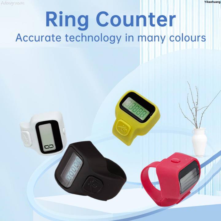 YikaohuangMini Ring Shape Finger Counter LCD Electronic Digital Tally ...