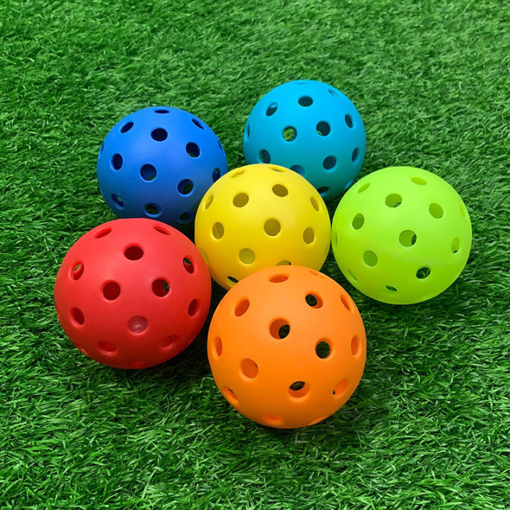 6pcs Pickleball 74MM Durable 40 Holes Outdoor Colorful Pickleballs ...