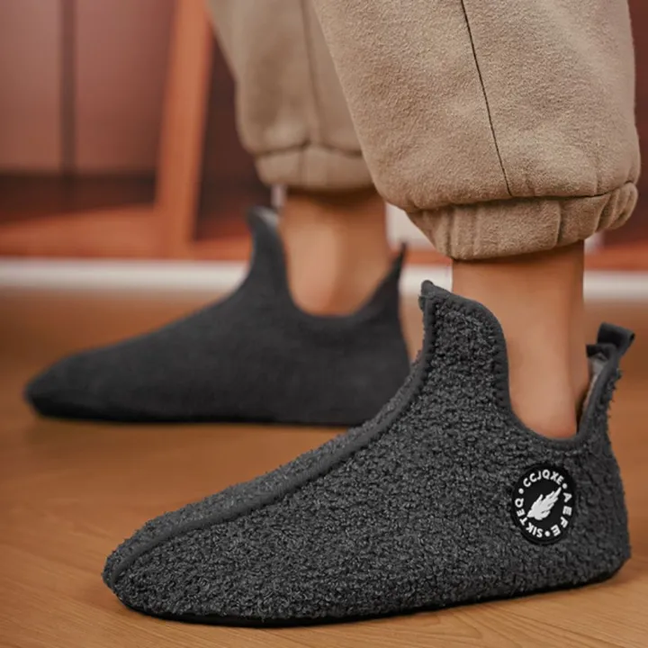 Fashion Thickened Men Winter Slippers Warm Light Weight Women Plush ...