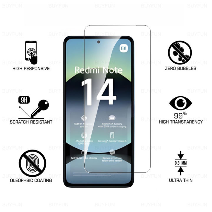 HOT For Redmi Note 14 Glass 2Pcs Tempered Glass Xiaomi Redmy Readme ...