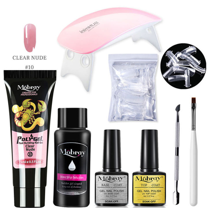 8pcs Nail Gel Set For Extension Nail Manicure Tool Nail Gel Polish Kit ...