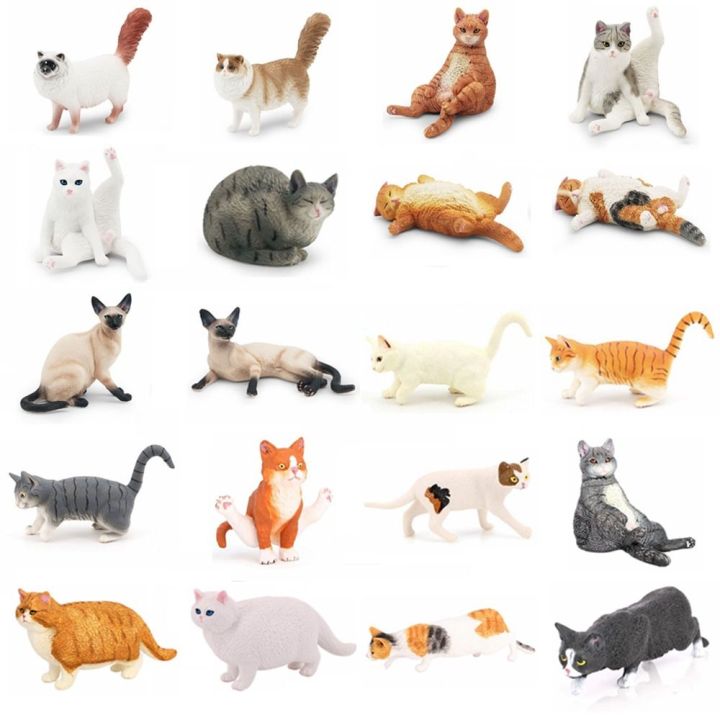 Cute PVC Simulation Cat Model Siamese Ragdoll Persian Cat Lifelike ...