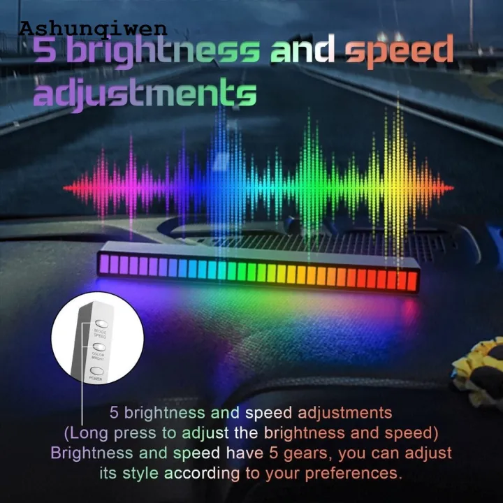 Ashunqiwen 【2025 Version】 RGB Lamp LED Strip Lights Pickup Light Sound ...