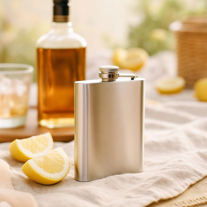 Pocket Flask Whisky Bottle for Alcohol Drink Holder Steel Funnel ...
