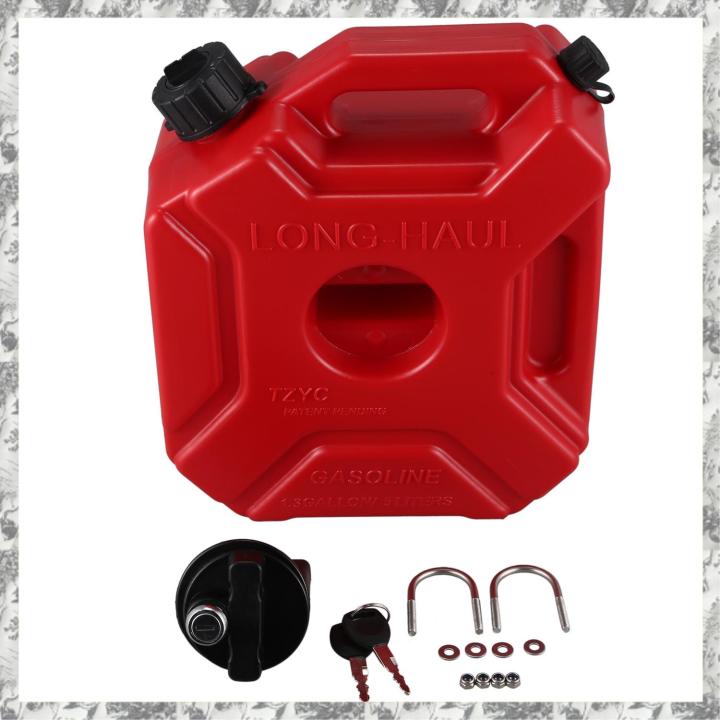 CGearuppt Lockable 5L Fuel Tanks Plastic Car Mount Motorcycle Jerrycan ...