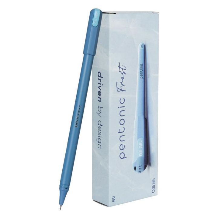 Pentonic Frost 0.6 mm Refillable Gel Pen | Pastel Blue Body | Blue Ink ...