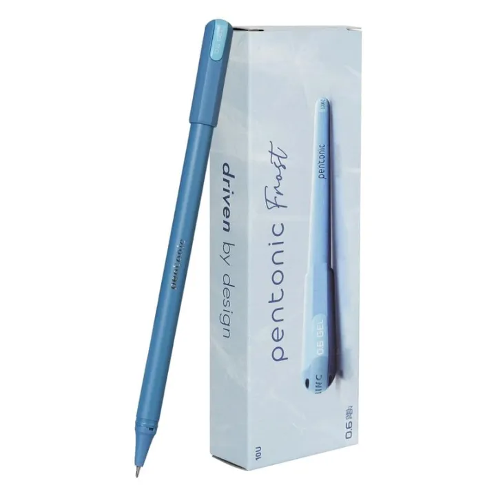 Pentonic Frost 0.6 mm Refillable Gel Pen | Pastel Blue Body | Blue Ink ...